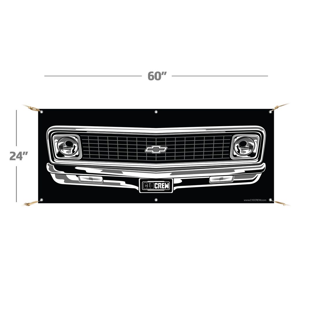 1971-1972 C10 Truck – STRONG Quality Banner – Chevrolet Sign Silverado ...