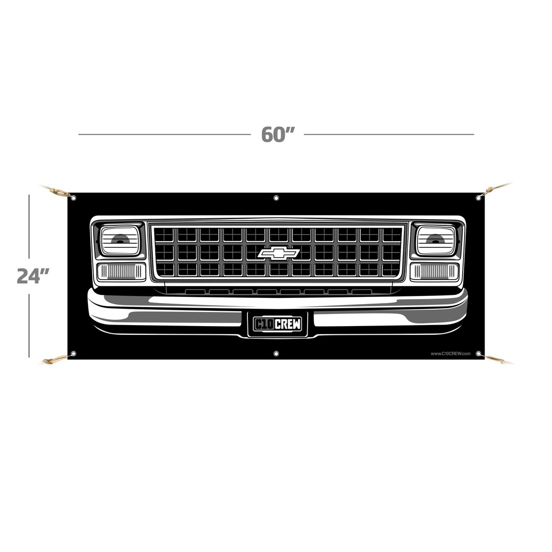 1980 C10 Truck – STRONG Quality Banner – Chevrolet Sign Silverado Auto ...
