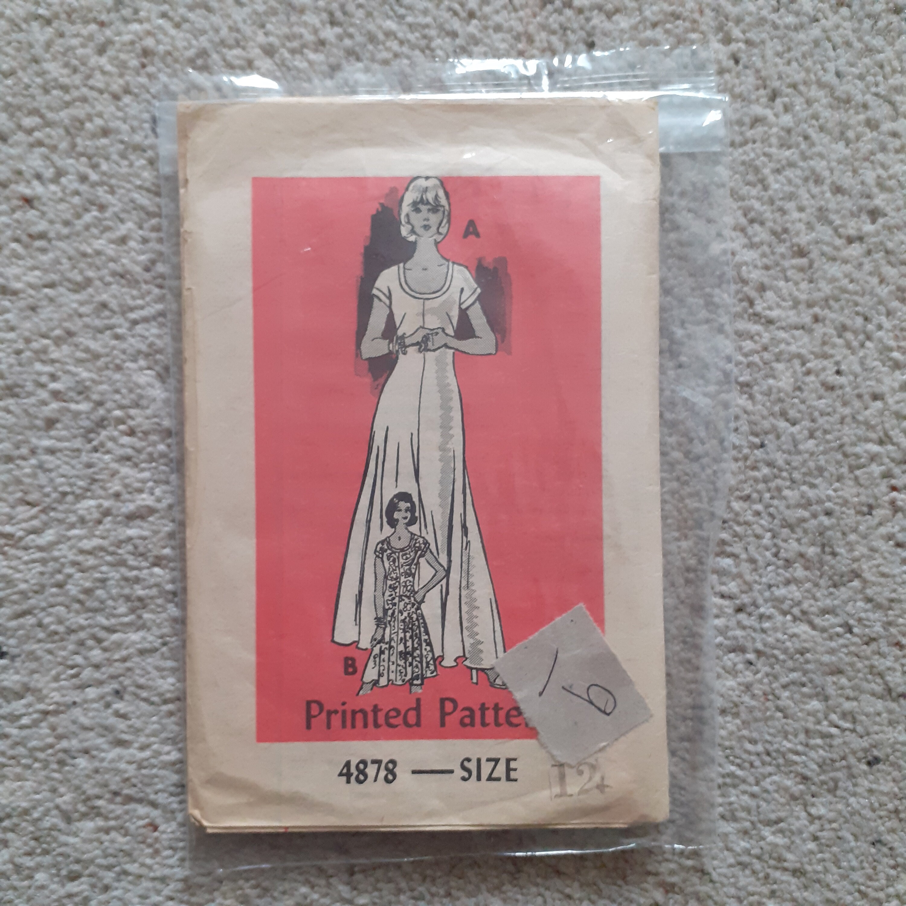 Anne Adams Printed Pattern No 4878 Vintage Dress Pattern 1975 Sz 12 ...
