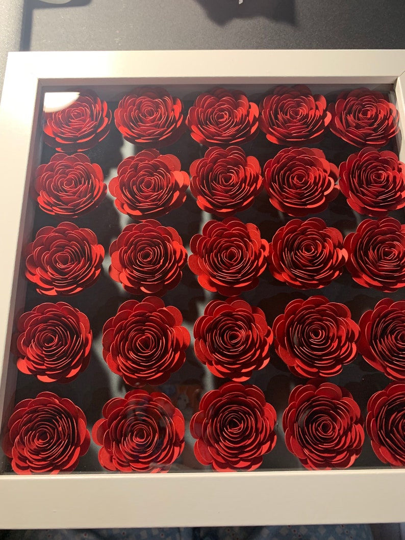 Personalized Paper Flower Shadow Box With Monogram and Name / Home ...