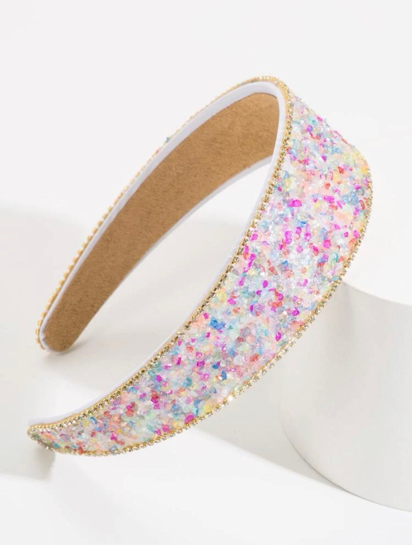 Pink Multicolor Rhinestone Headband - Etsy