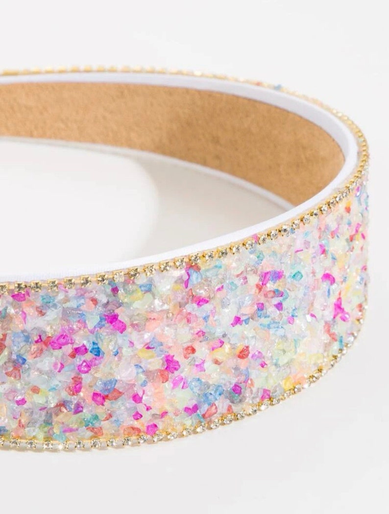 Pink Multicolor Rhinestone Headband - Etsy