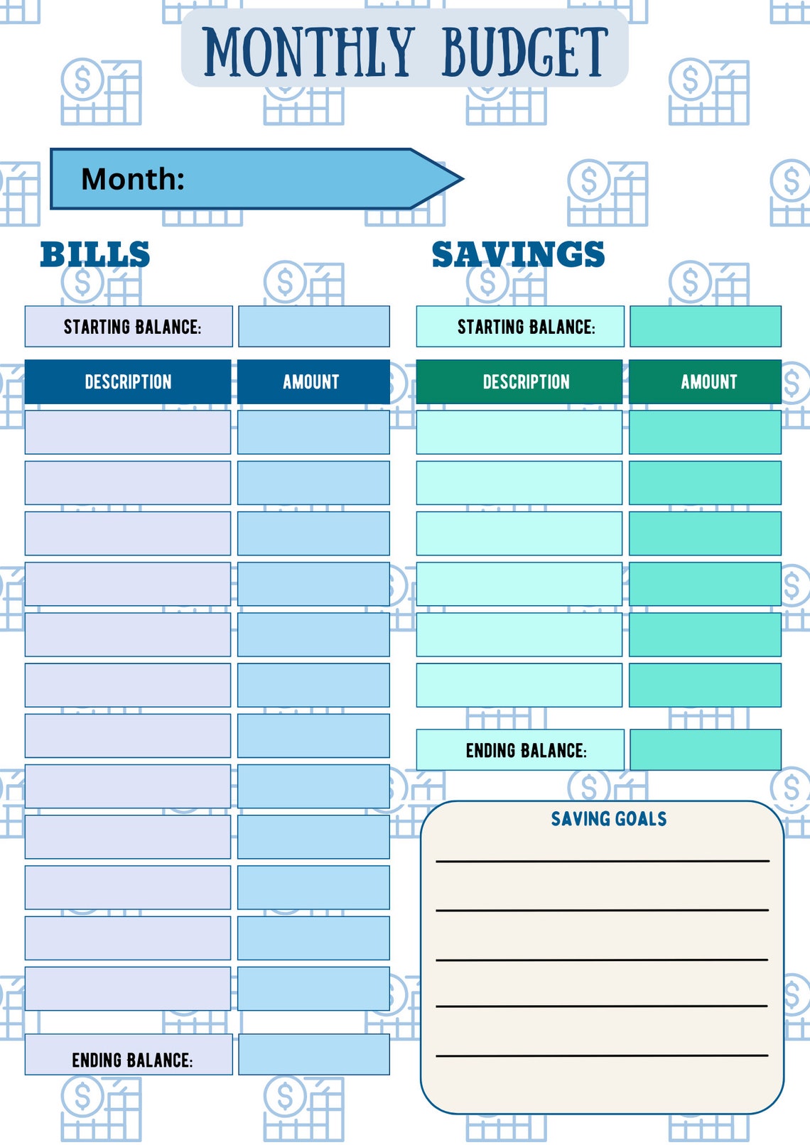 Printable Budget Planner - Etsy