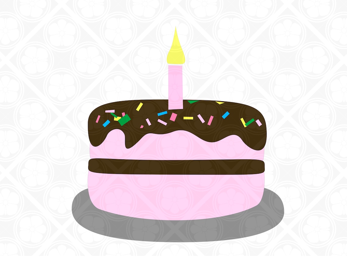 Customizable Birthday Cake SVG Cut File Birthday Celebration - Etsy