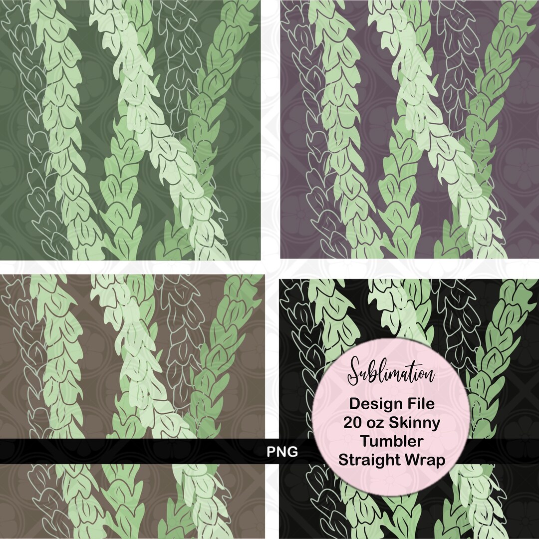 Pakalana Lei Strands Sublimation Design for Skinny Tumblers, PNG ...