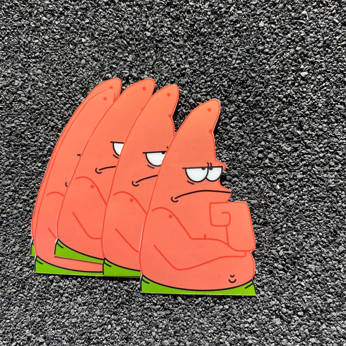 Patrick Star Thinking Face Sticker Spongebob Meme Sticker | Etsy Ireland