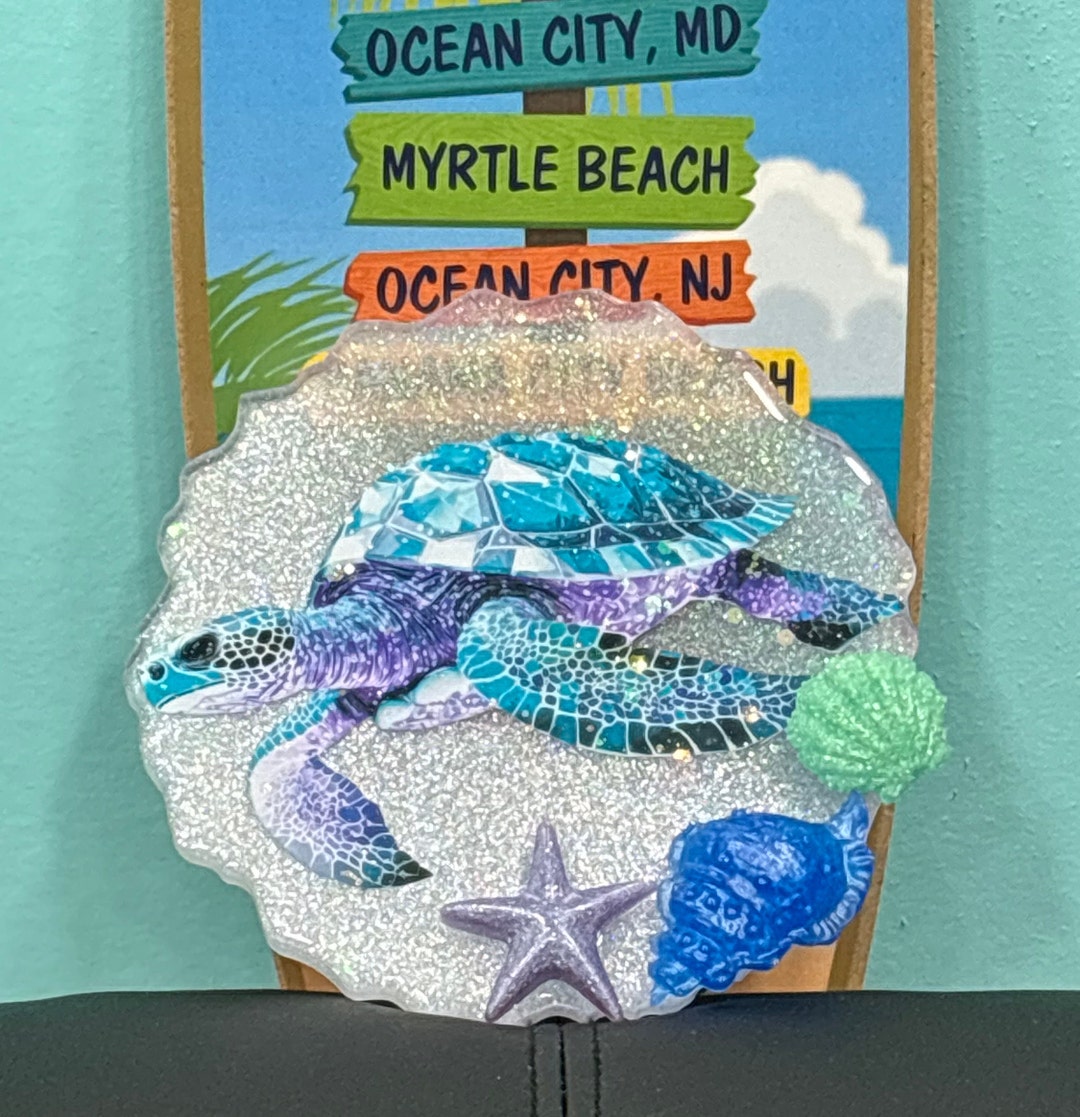 Majestic Sea Turtle Trinket Coaster Sea Turtle Jewelry Holder Beach ...