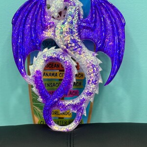 Dragon Home Decor Purple Resin Flying Dragon Wall Decor Mythical ...