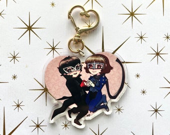 Persona 5 Makoto X Joker Shumako Double-sided Acrylic Keychain - Etsy