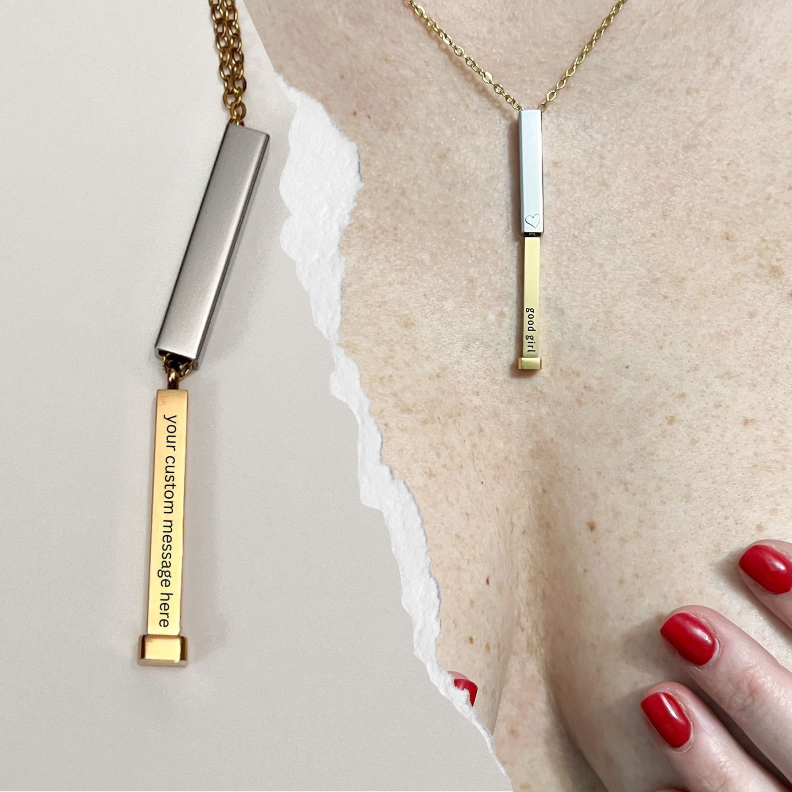 Customizable BDSM DDLG Bondage Kinky Jewelry Day Collar Hidden Pendant ...