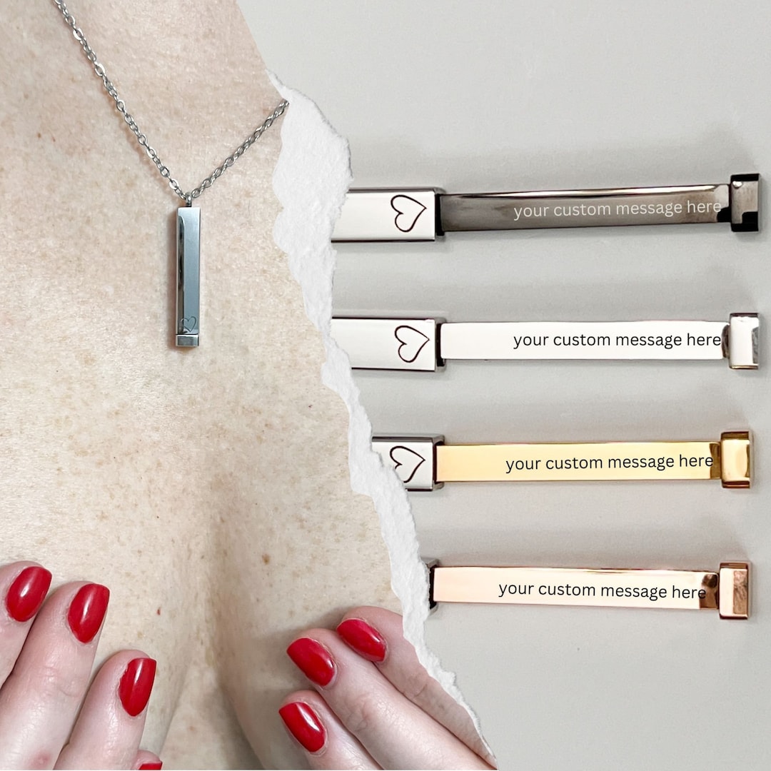 Customizable BDSM DDLG Bondage Kinky Jewelry Day Collar Hidden Pendant Necklace Sexy Naughty ...