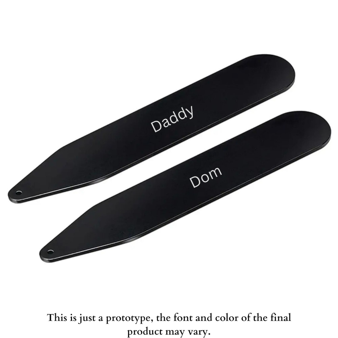 Customizable Engraved Collar Stay - Discreet Kinky DDLG BDSM Fetish ...