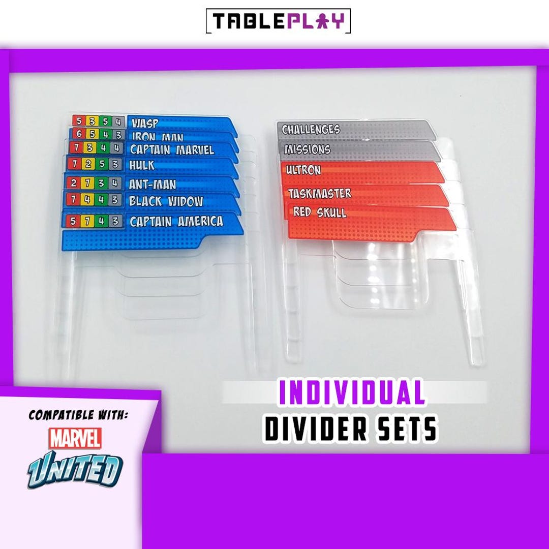 Marvel United | Individual Divider Sets - Etsy