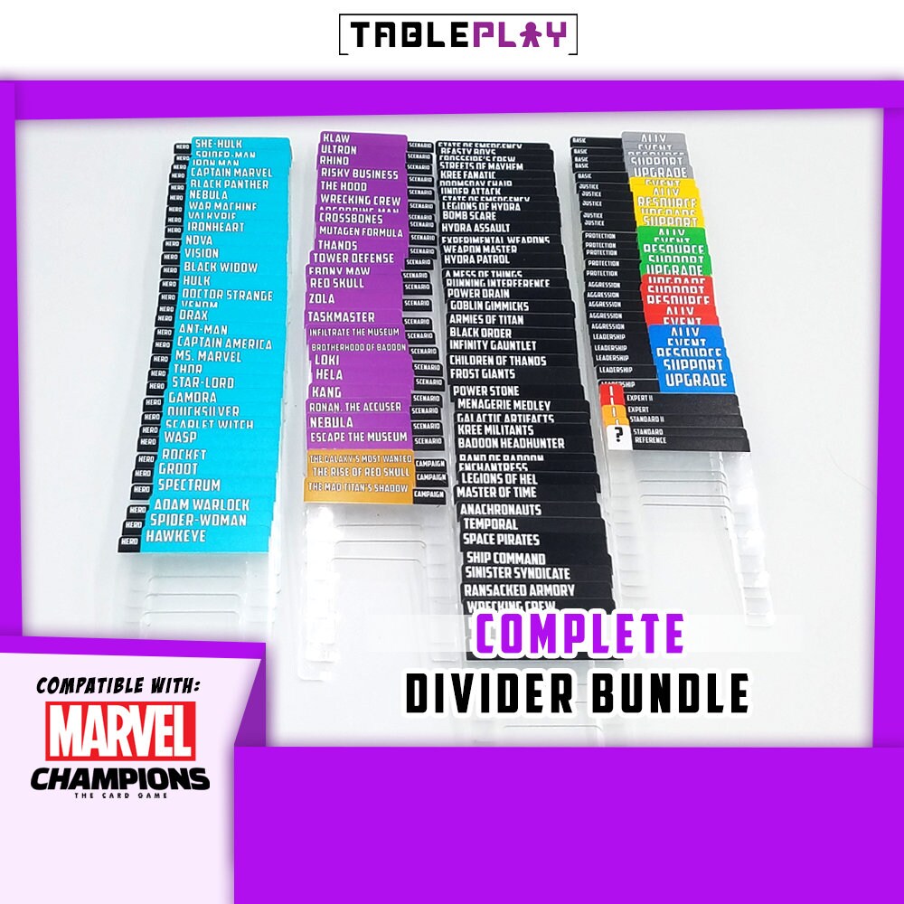 Marvel Champions | Complete Divider Bundle - Etsy