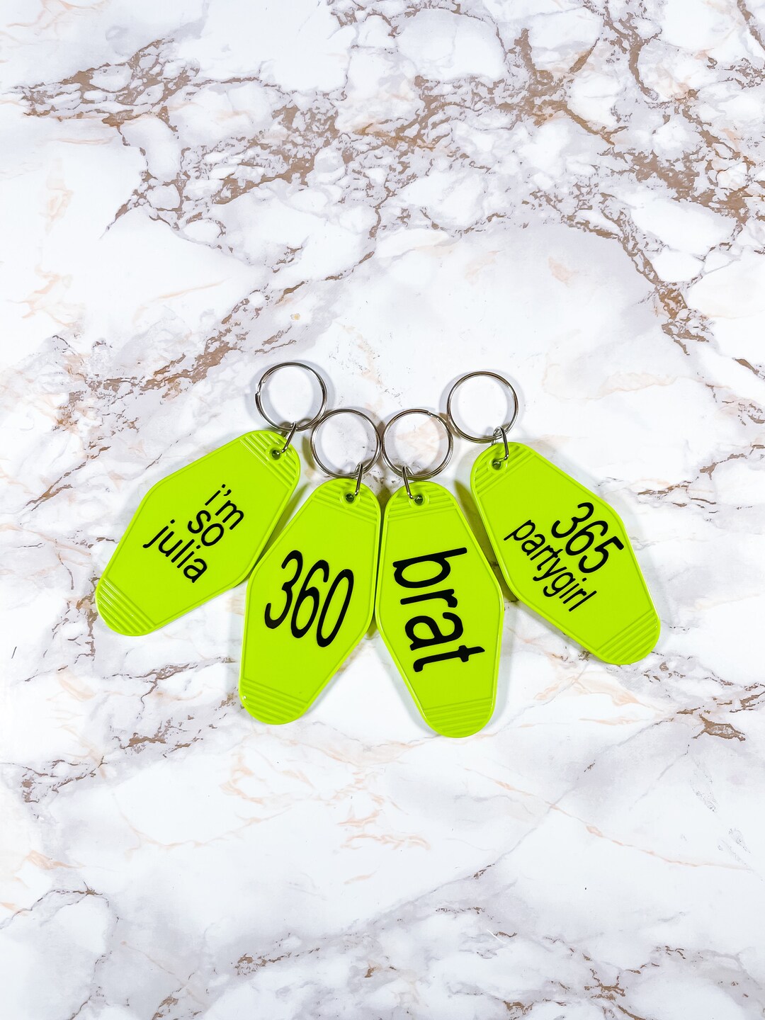 Brat - Charli Xcx Brat Album Inspired Motel Lime Keychains - 365 ...