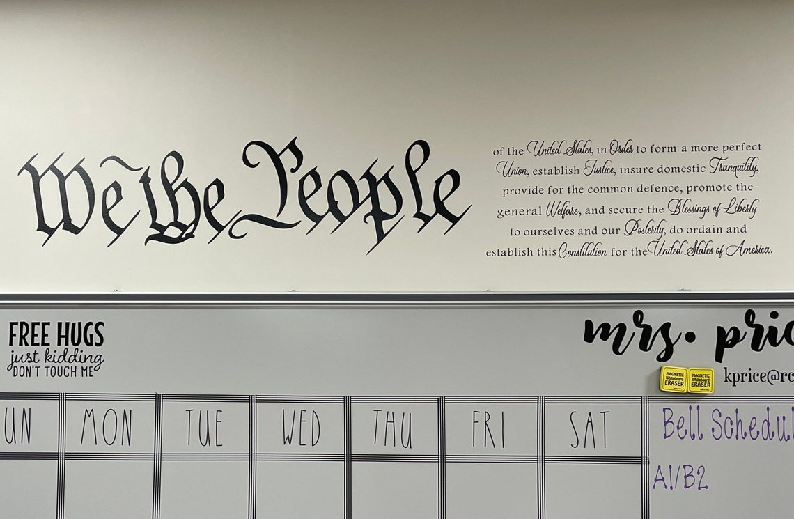 US Constitution Preamble Wall Decal | Etsy