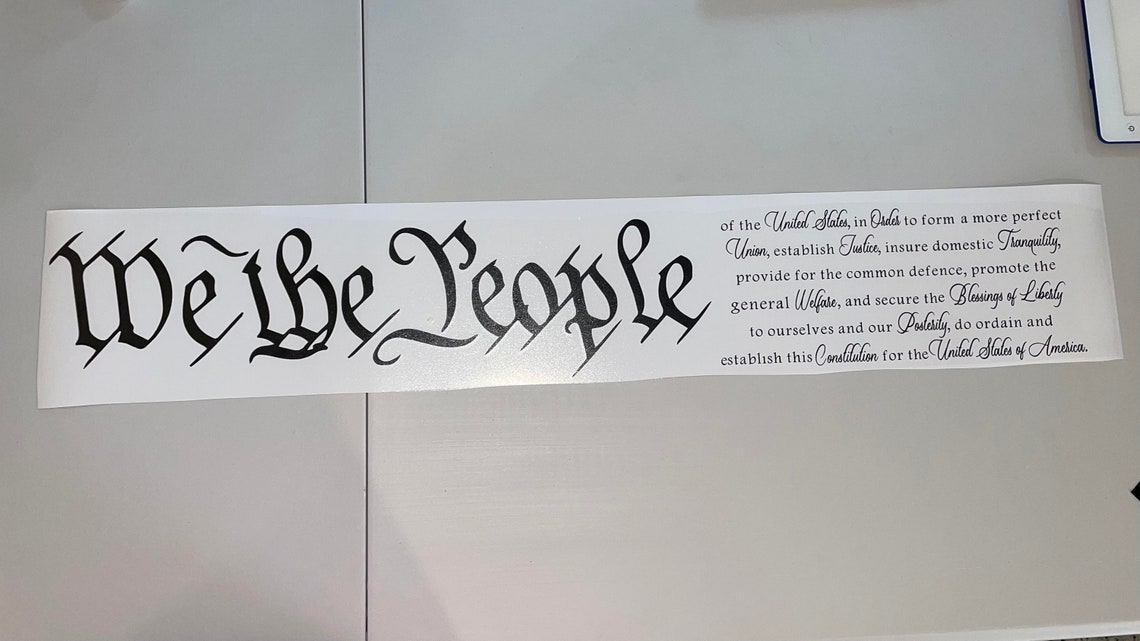 US Constitution Preamble Wall Decal | Etsy