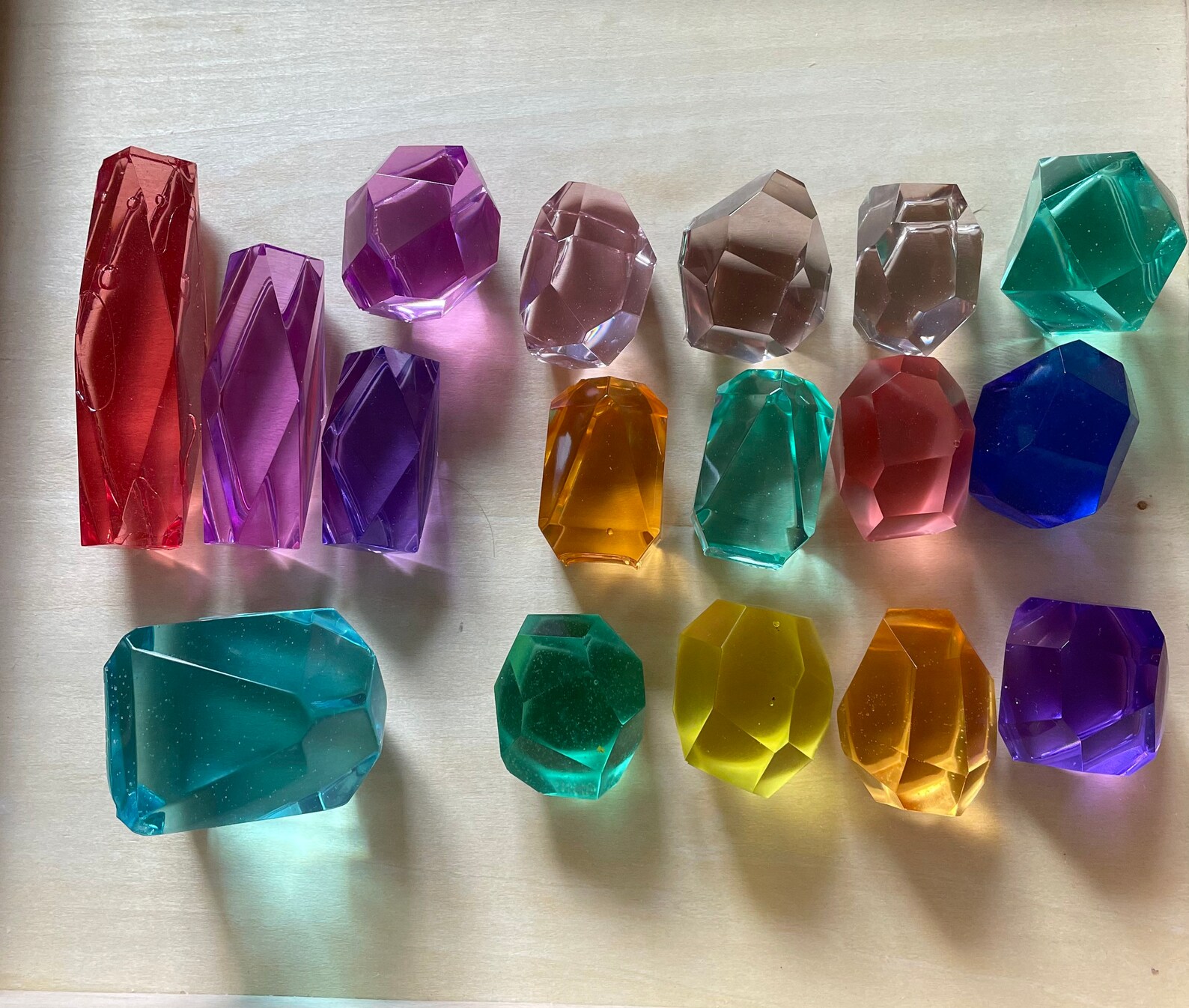 Set of 18 Stacking Stones/ Light Table/ Resin Loose Parts/ - Etsy