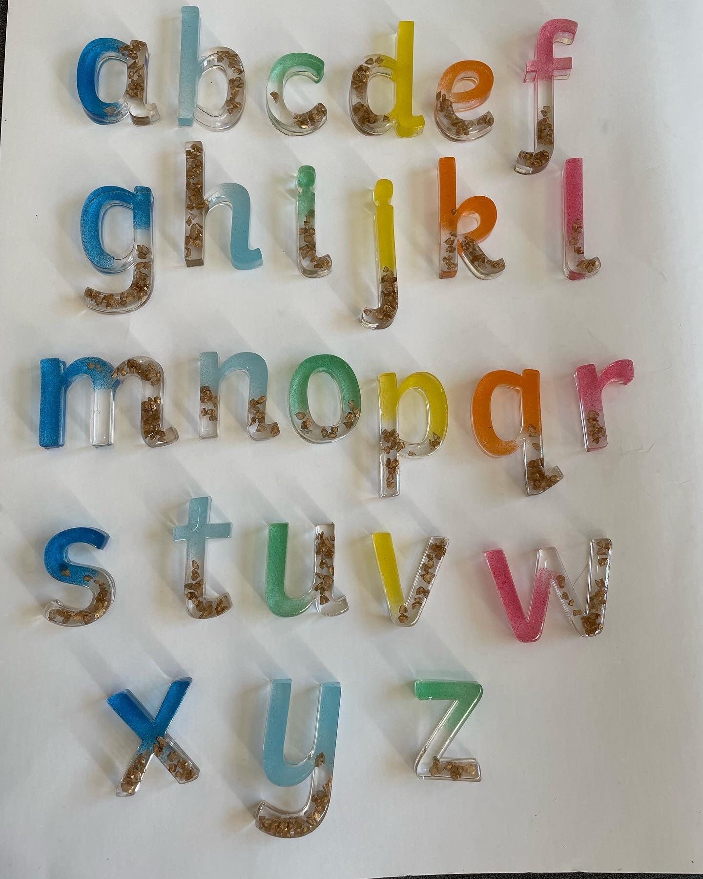 Cursive Alphabets Letters/ Resin Alphabets/ Movable Alphabet/ - Etsy