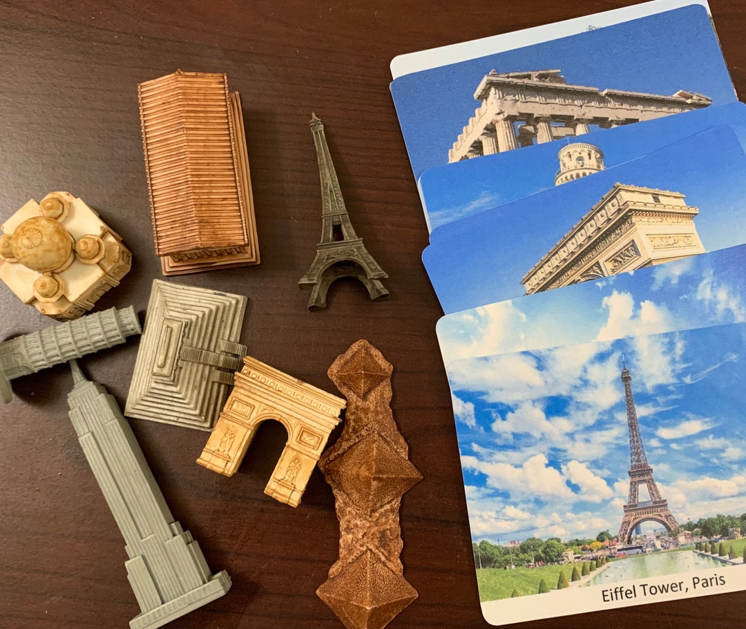 World Landmarks and Monuments/ Matching Cards With Figures/ Montessori ...