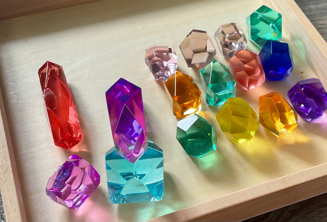 Set of 18 Stacking Stones/ Light Table/ Resin Loose Parts/ - Etsy