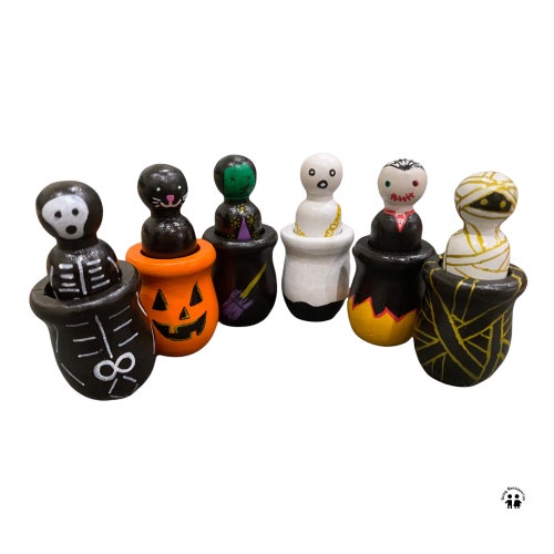 Halloween Peg Dolls - Etsy