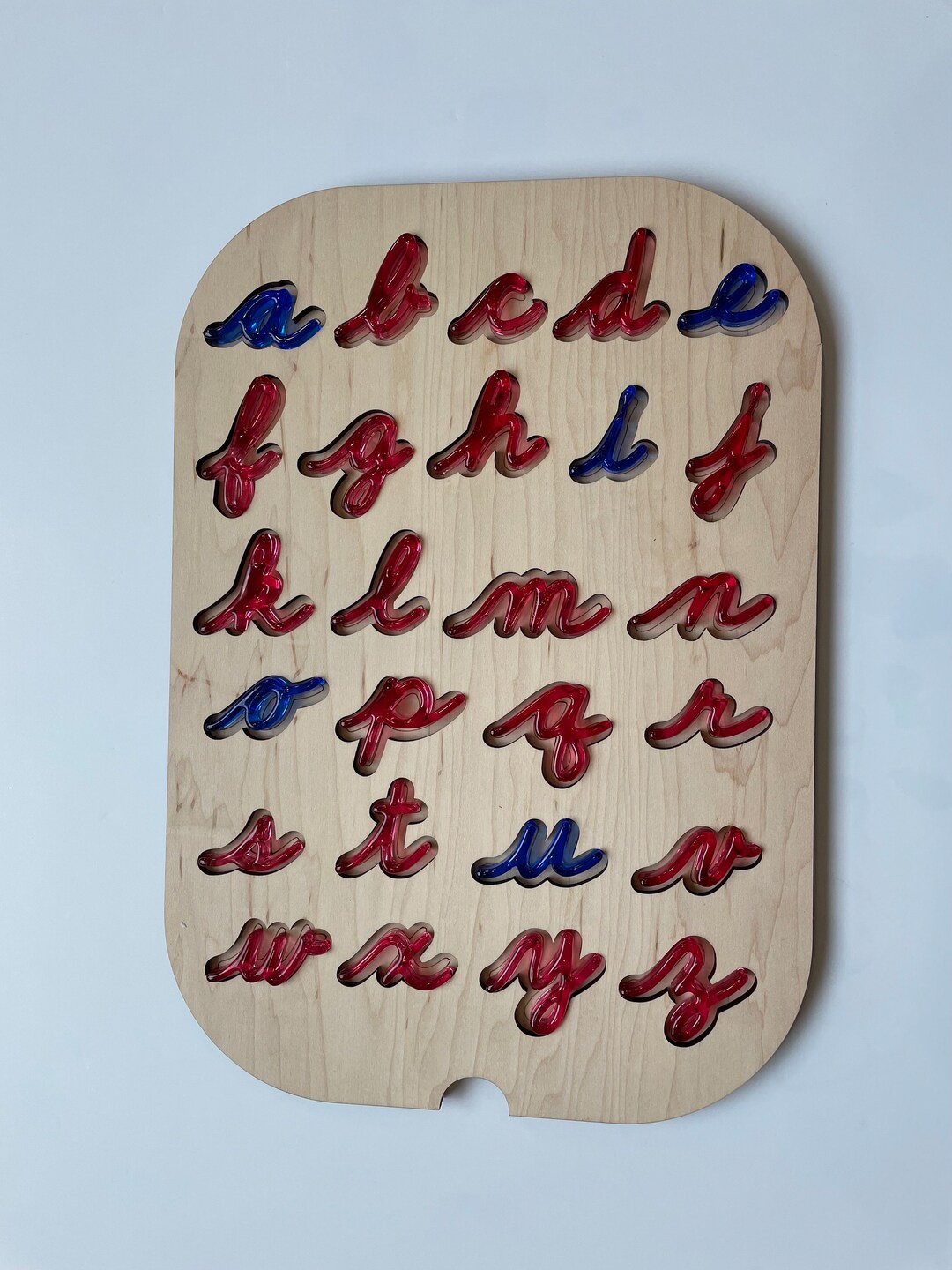Montessori Cursive Letters Insert/ Board for Resin Letters - Etsy