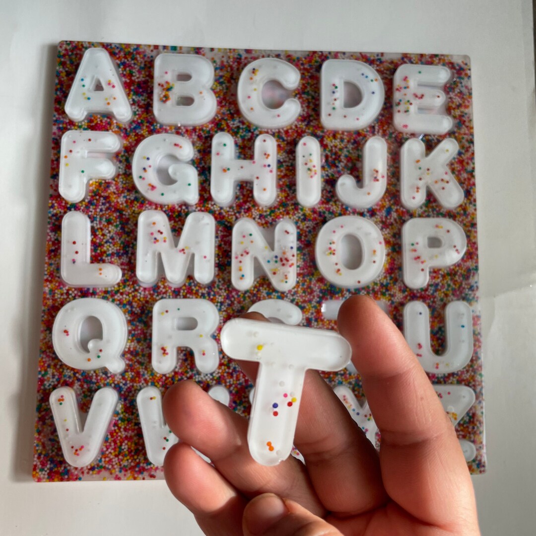 Alphabet Puzzle Board With Letters - Birthday Sprinkles Theme - Gift ...
