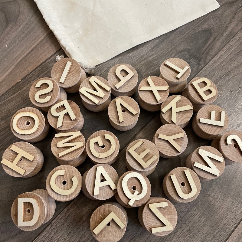 Wooden Alphabet Stamps - Etsy