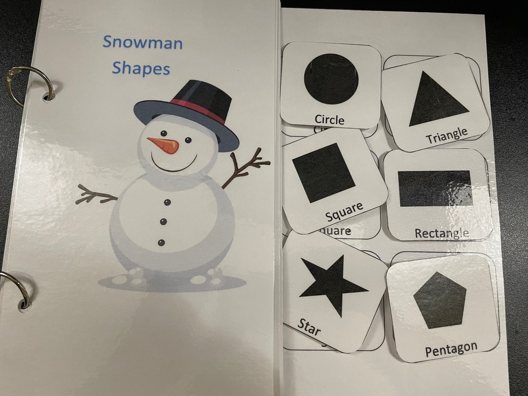 Snowman Adapted Busy Book/ Special Education Learning Activity for Kids ...