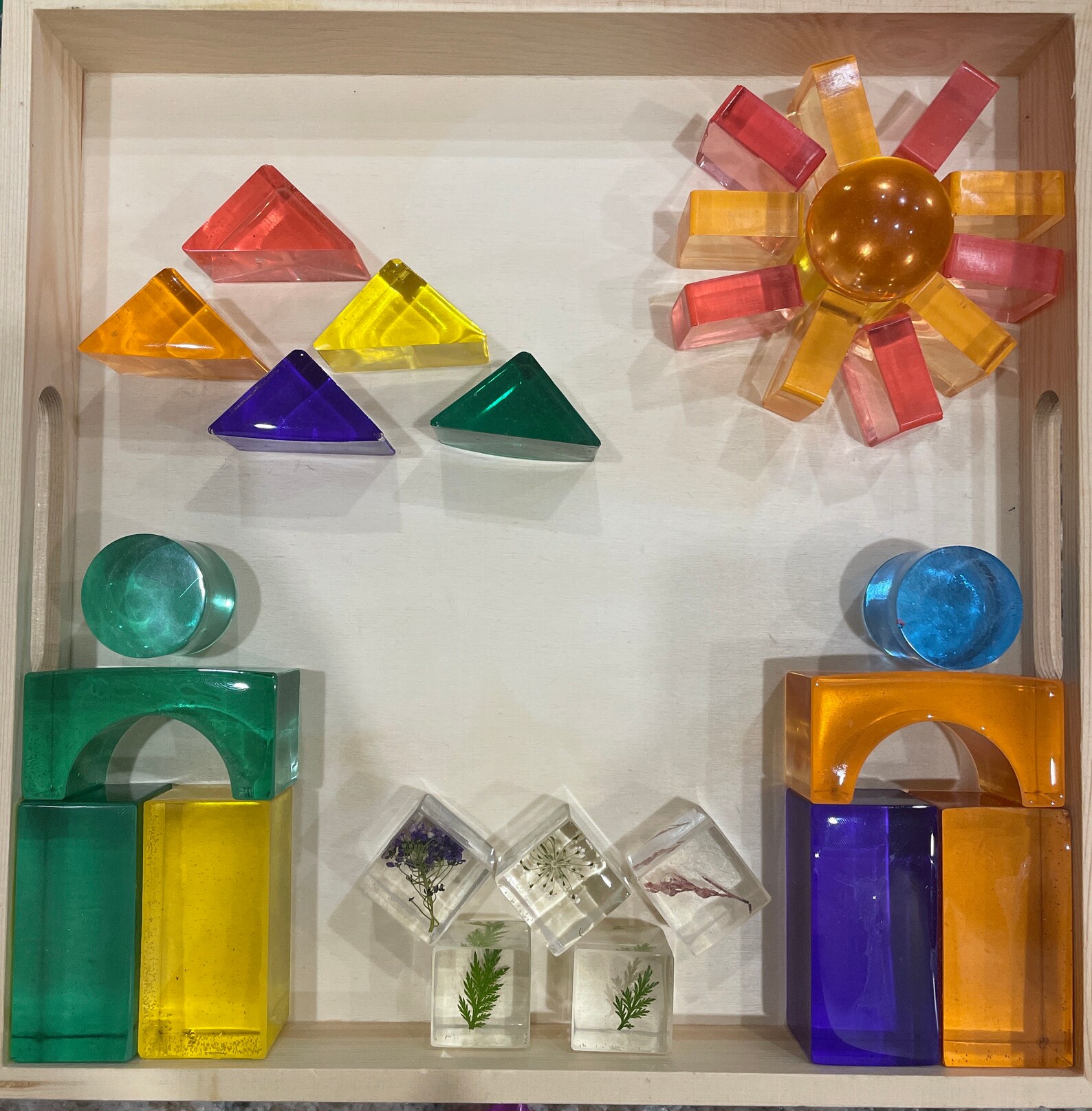 Resin Blocks Box/ Light Table Play Set/ Rainbow Blocks/ - Etsy