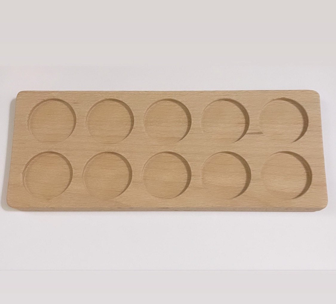 Wooden Ten Frame Counting Tray Montessori Math Preschool Learning ...