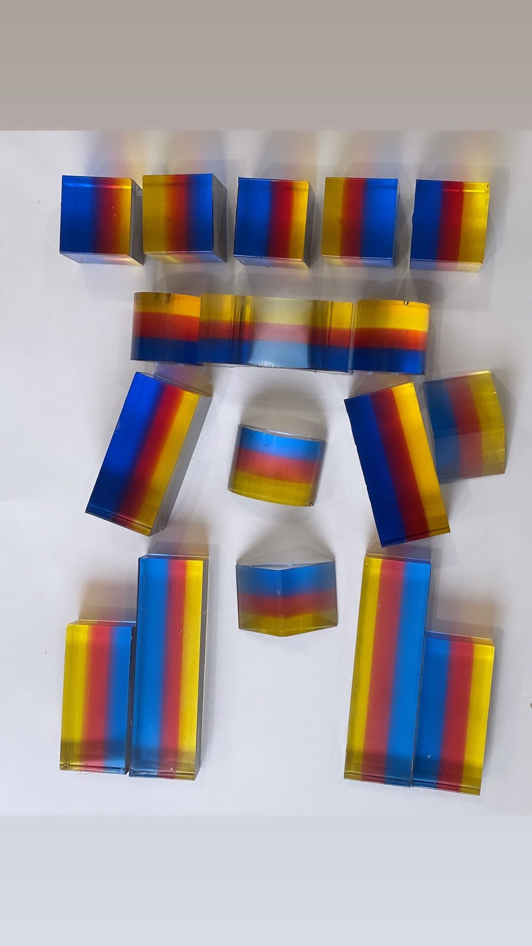 Primary Colors Building Blocks/ Color Learning/ Resin Loose Parts/ Open ...