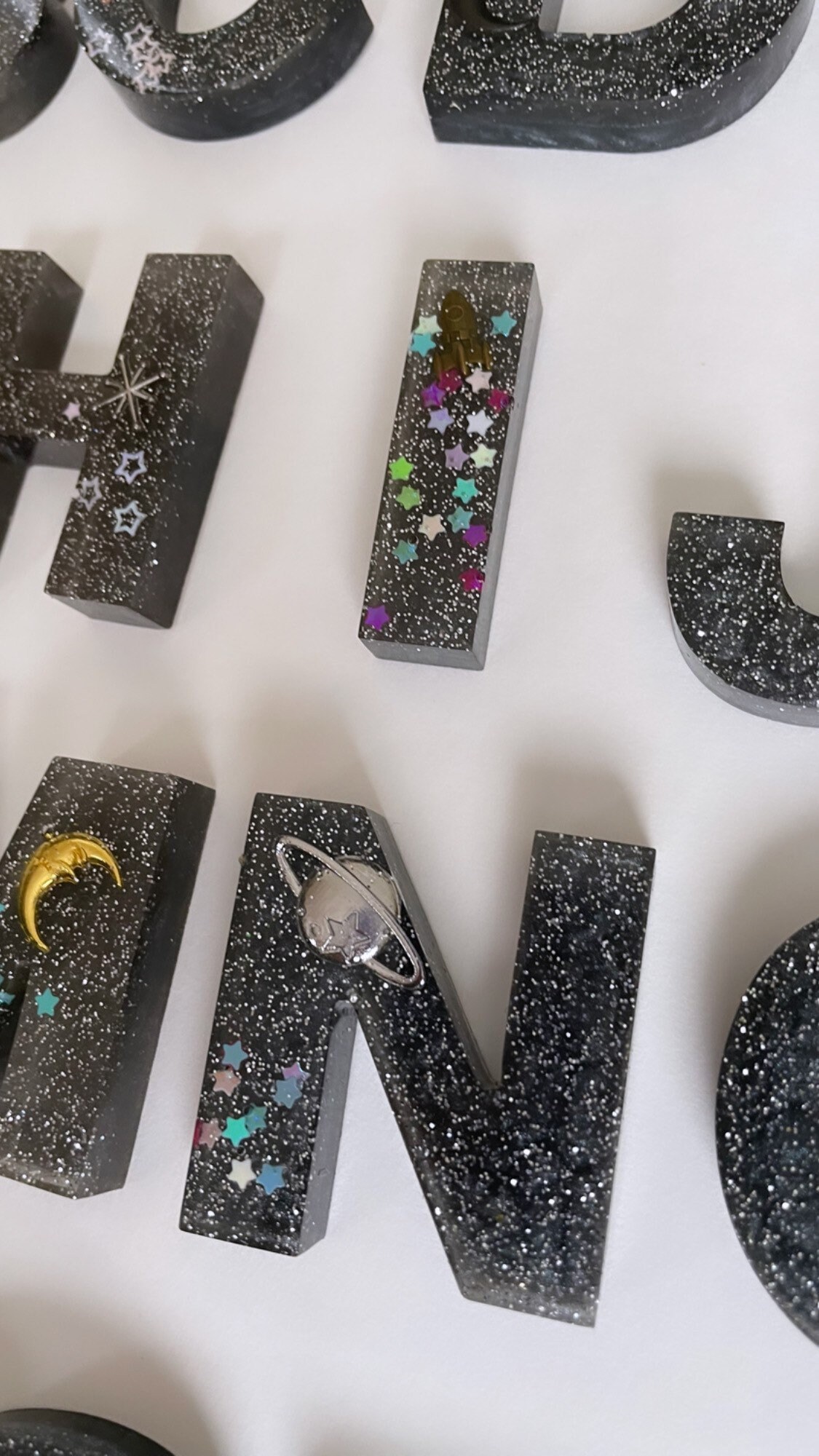 Outer Space Themed Resin Alphabet Set/ Uppercase Alphabet - Etsy