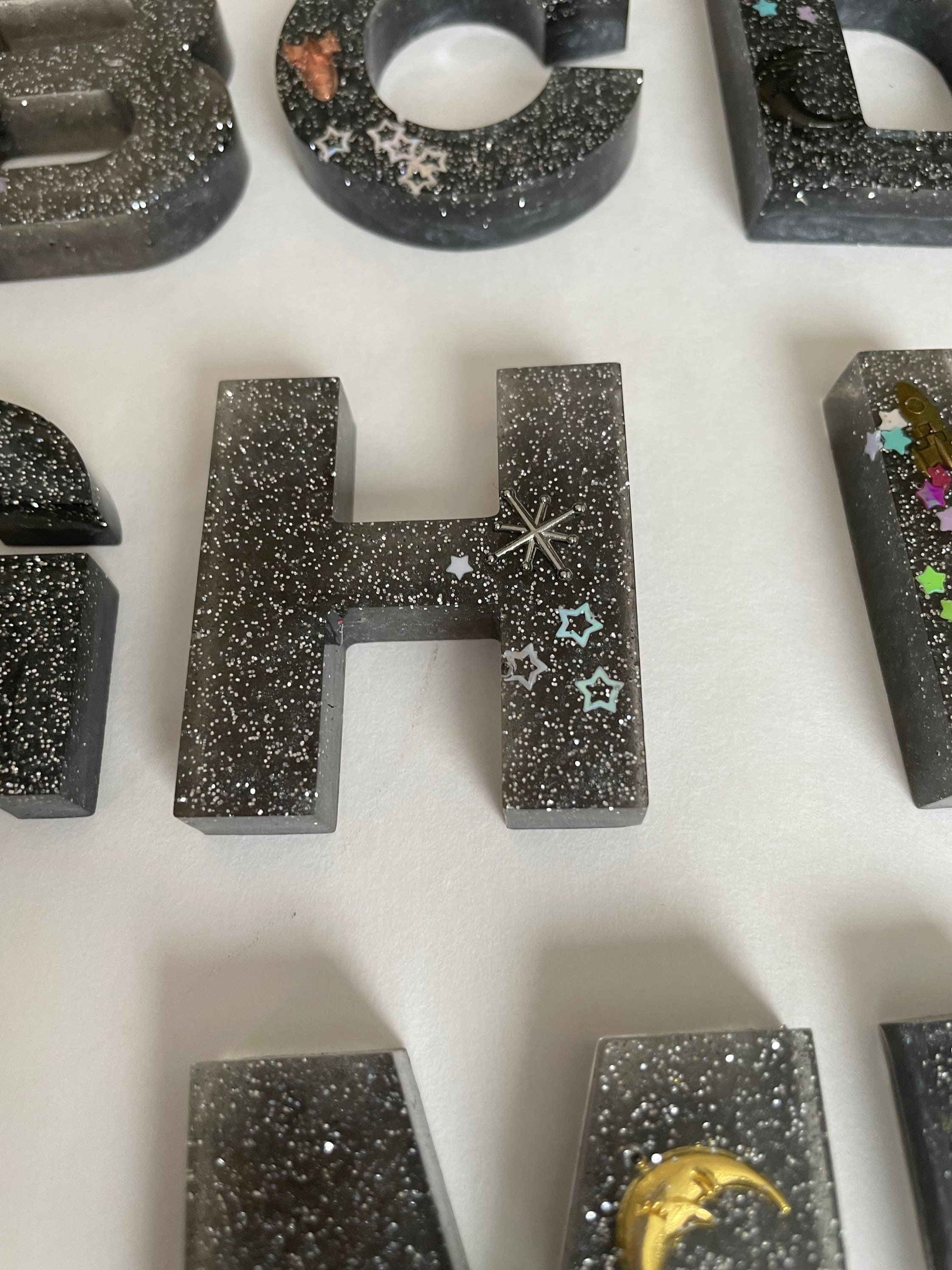 Outer Space Themed Resin Alphabet Set/ Uppercase Alphabet - Etsy