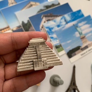 World Landmarks and Monuments/ Matching Cards With Figures/ Montessori ...