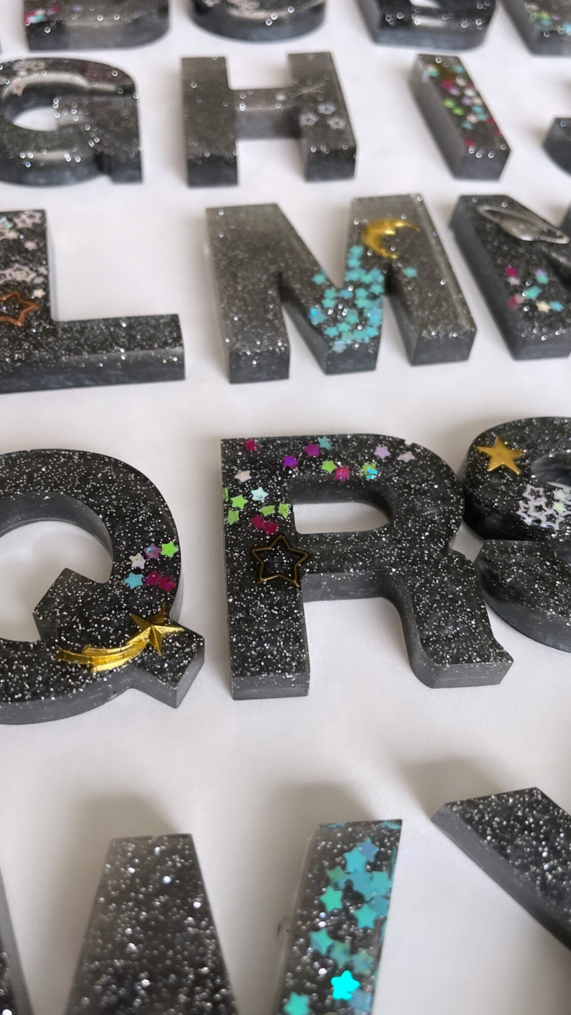 Outer Space Themed Resin Alphabet Set/ Uppercase Alphabet - Etsy