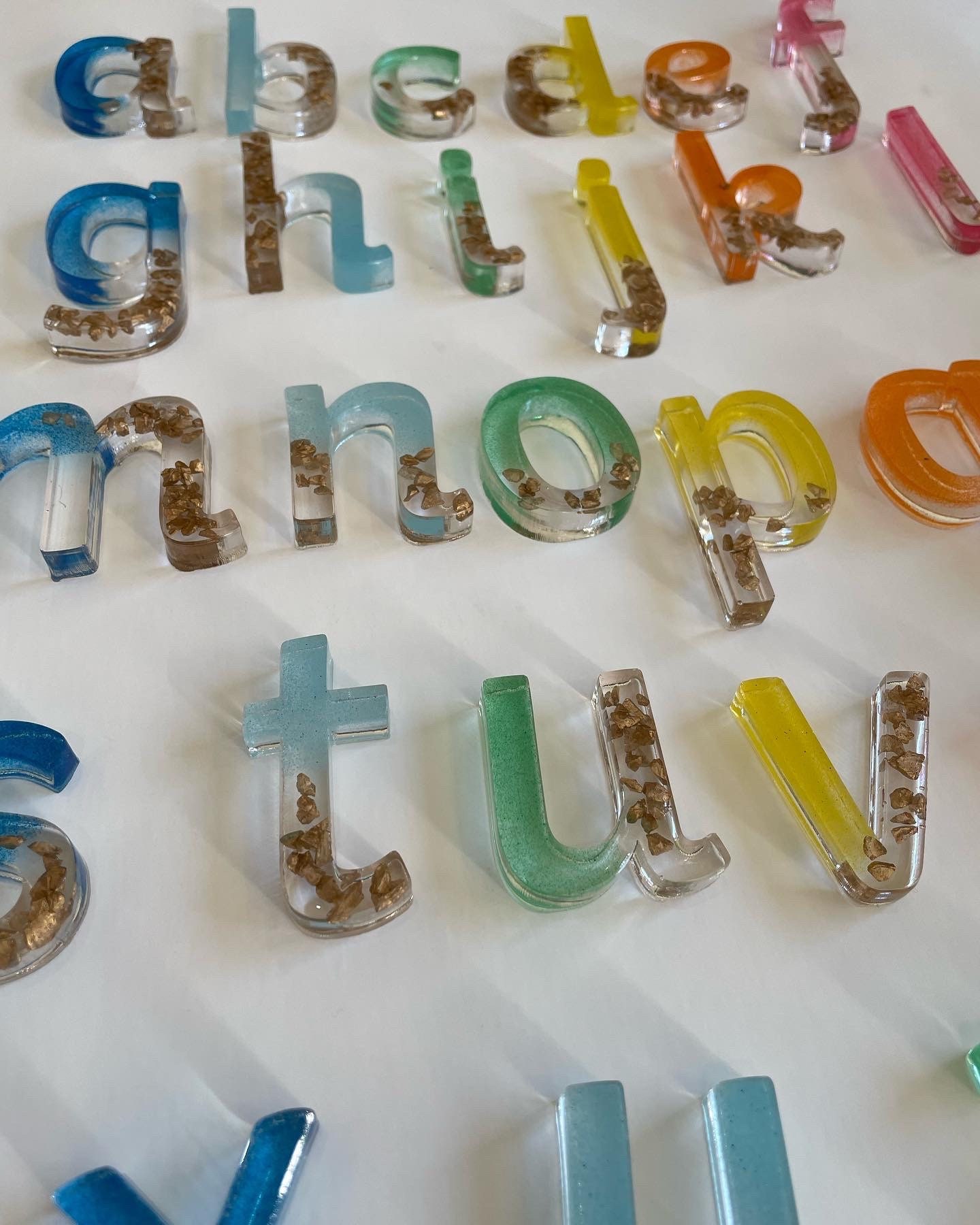 Cursive Alphabets Letters/ Resin Alphabets/ Movable Alphabet/ - Etsy