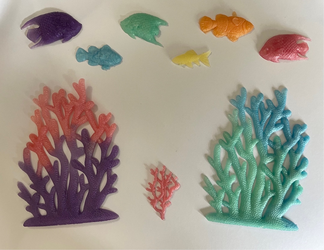 Resin Coral Reef Mini Set / Ocean Sea Pretend Play/ Dough Stampers ...