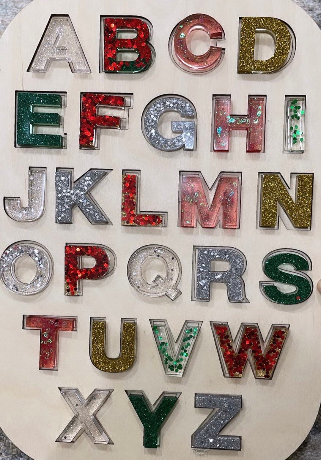 Learning/ Sensory/ Resin Alphabets/ Loose Parts Play/ Gift for Kids ...