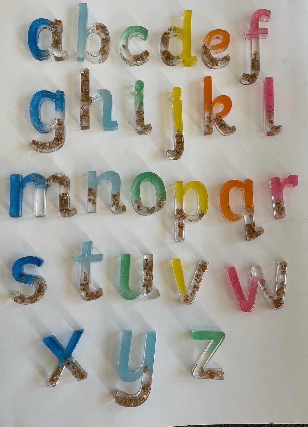 Cursive Alphabets Letters/ Resin Alphabets/ Movable Alphabet/ Resin ...