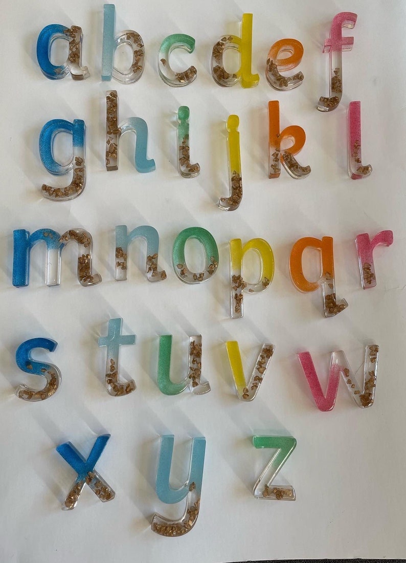 Cursive Alphabets Letters/ Resin Alphabets/ Movable Alphabet/ - Etsy