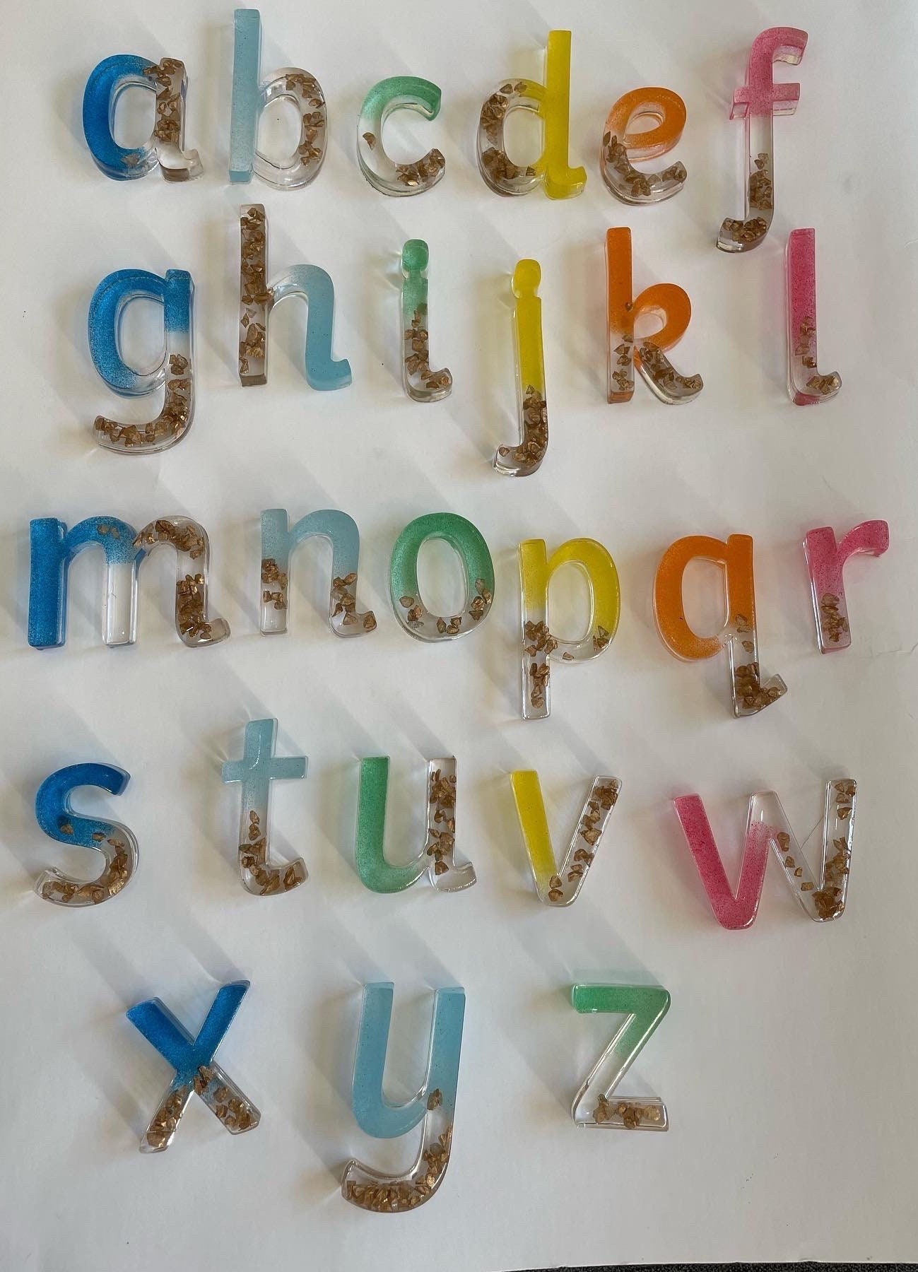 Cursive Alphabets Letters/ Resin Alphabets/ Movable Alphabet/ - Etsy