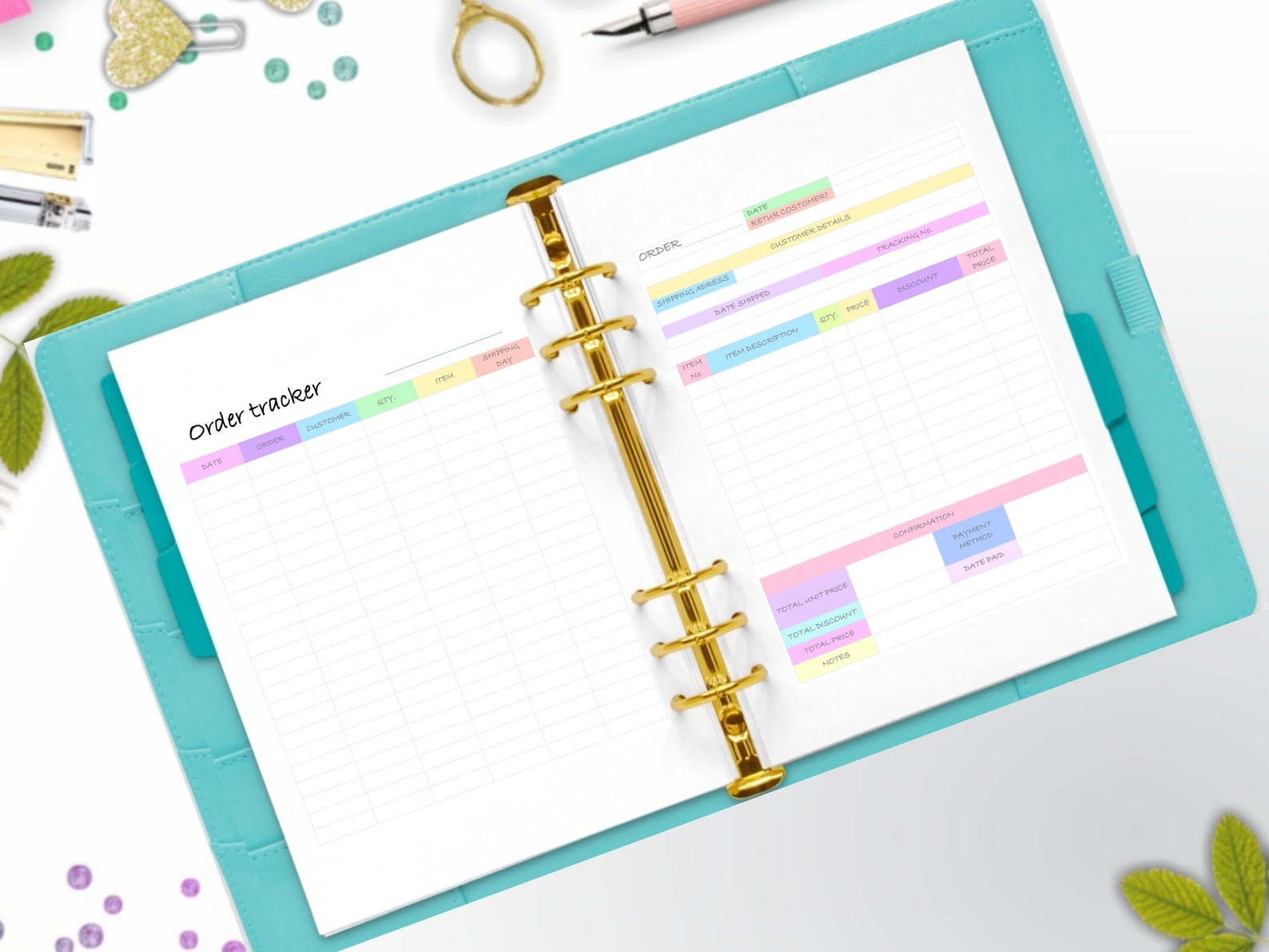 Order Form Template, Printable Tracker, Order Form, Order Form ...