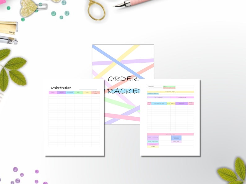 Order Form Template, Printable Tracker, Order Form, Order Form ...