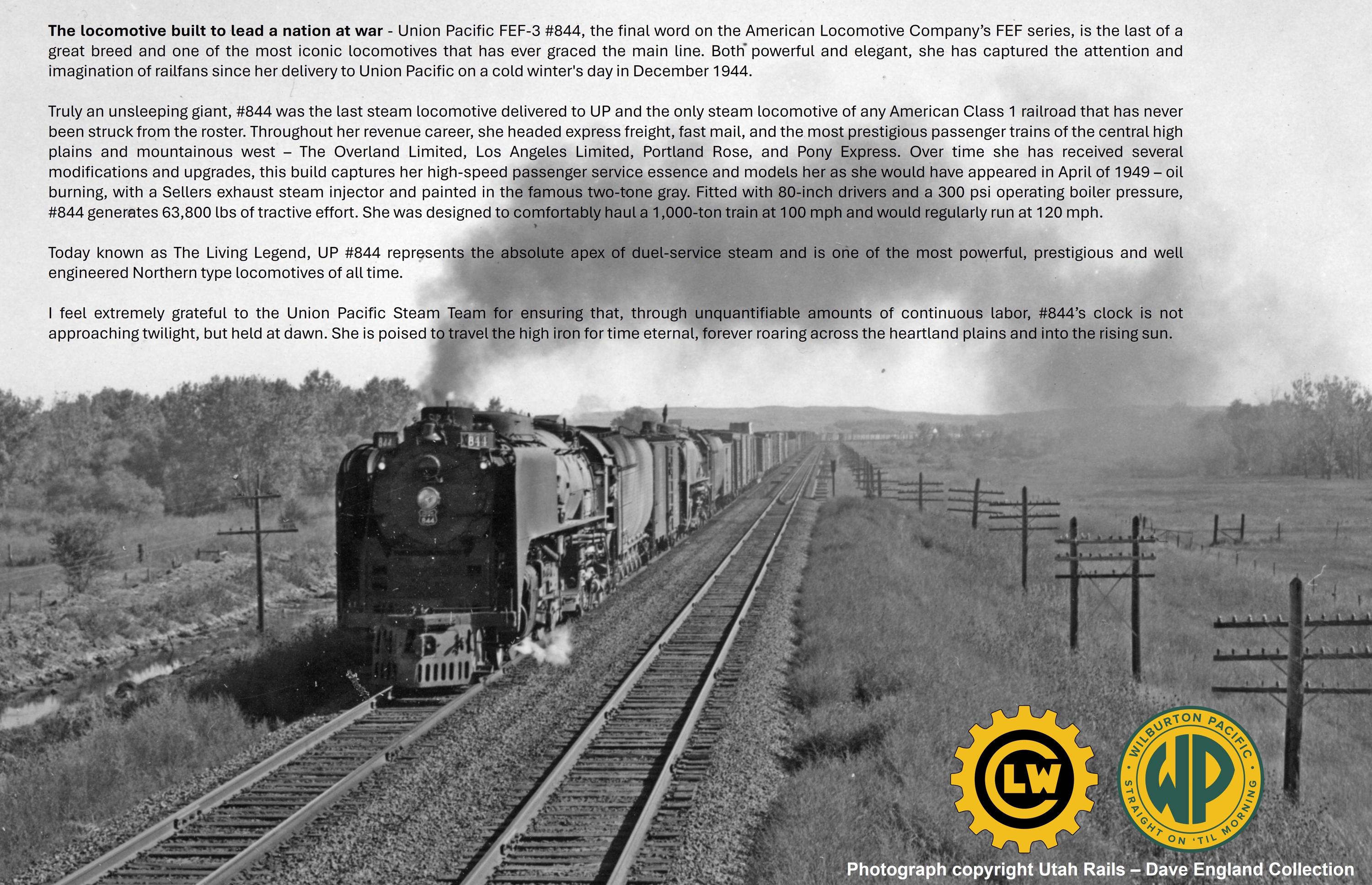 Union Pacific FEF-3 #844 – the Living Legend – Two-tone Gray - Etsy