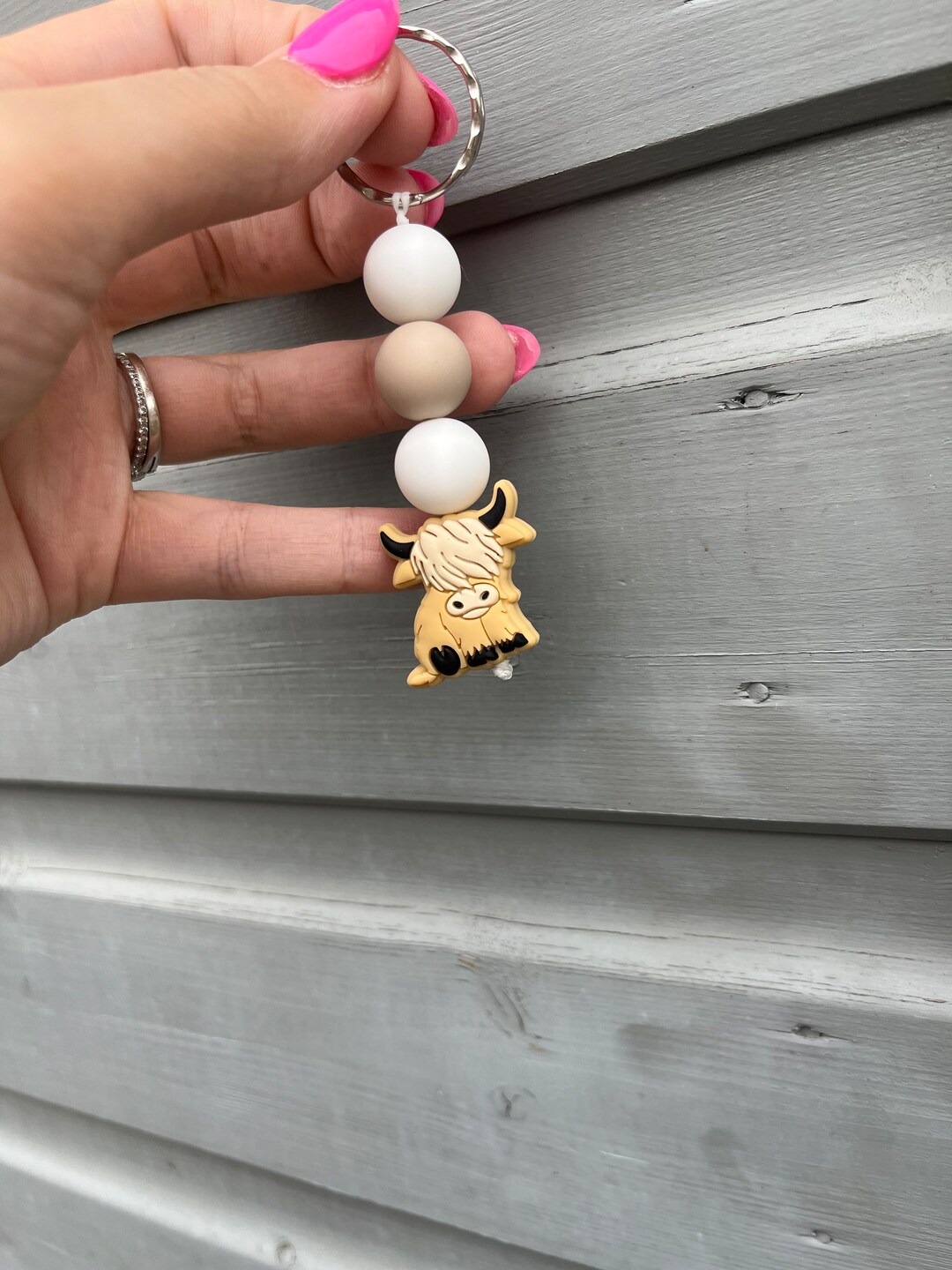 Highland Cow Keyring Cow Keyring Farm Animal Keychain - Etsy UK