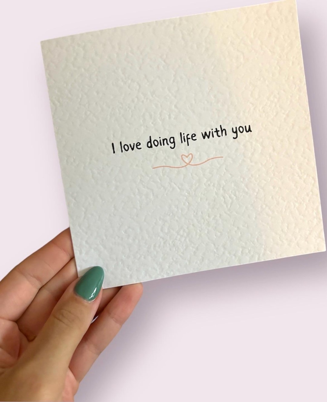 I Love Doing Life With You Card Relationship Card Handmade Card ...