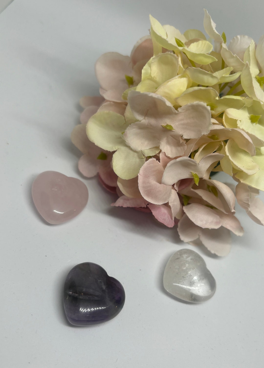 Crystal Heart Healing Stones in Pouch - Etsy UK