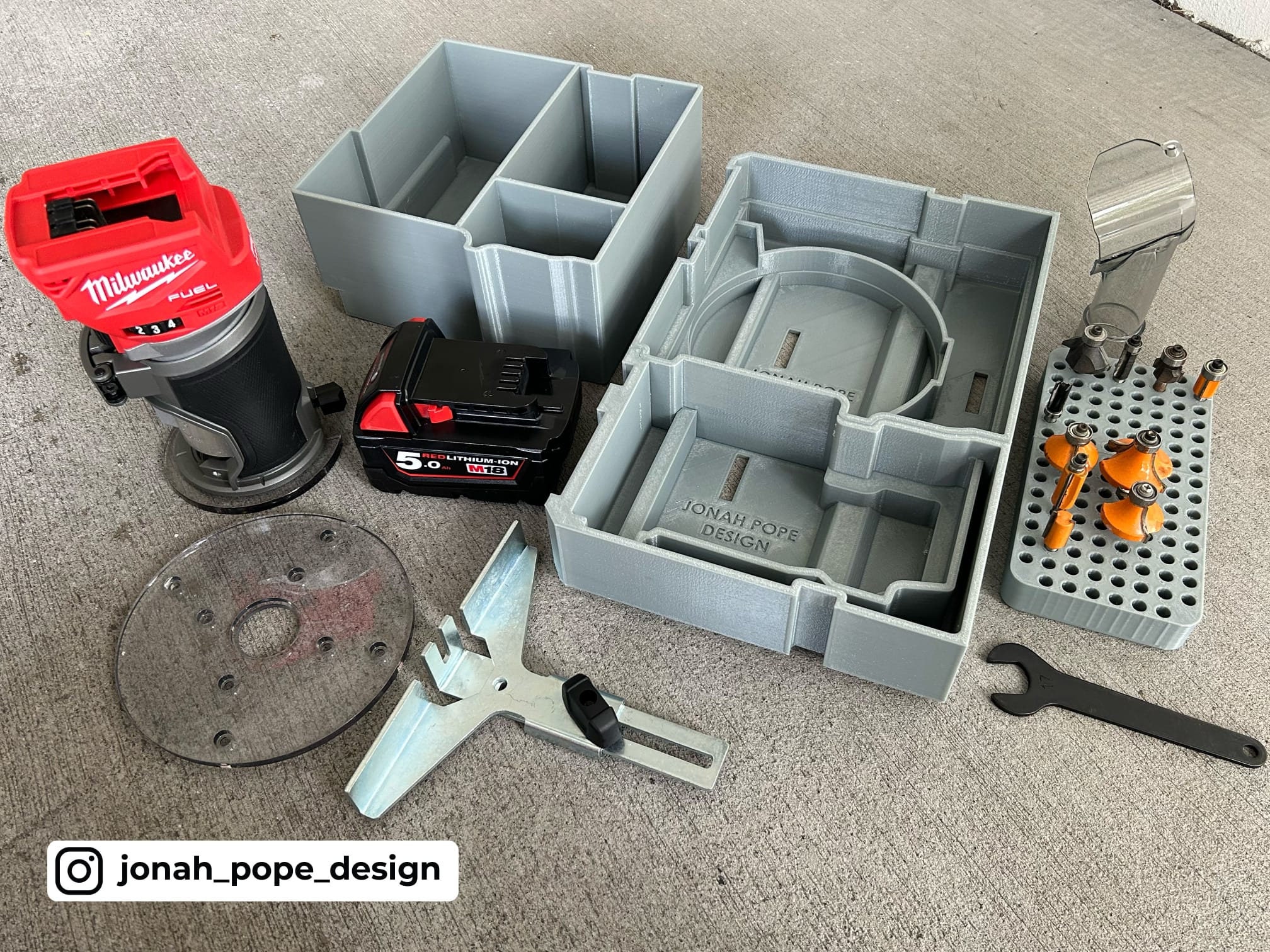 Milwaukee M18 Router 2 Drawer Tray Therhinowheel Jonah - Etsy